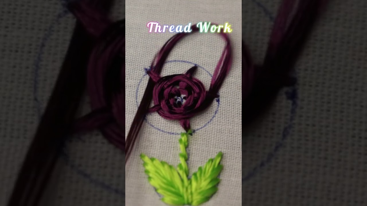 Silk Thread flower /Spider stitch flower / Hand Embroidery / Silk ...