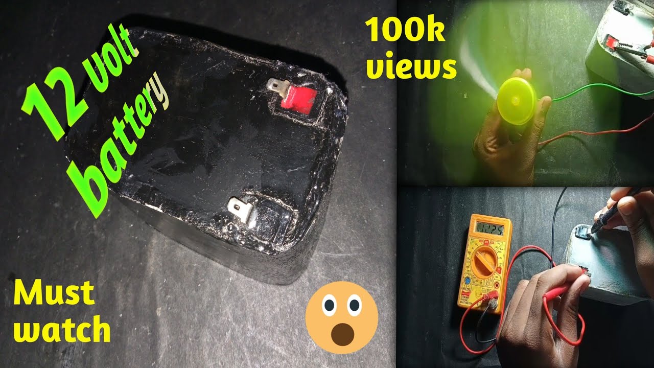 how to make a 12 volt battery || how to make a 12 volt rechargeable ...