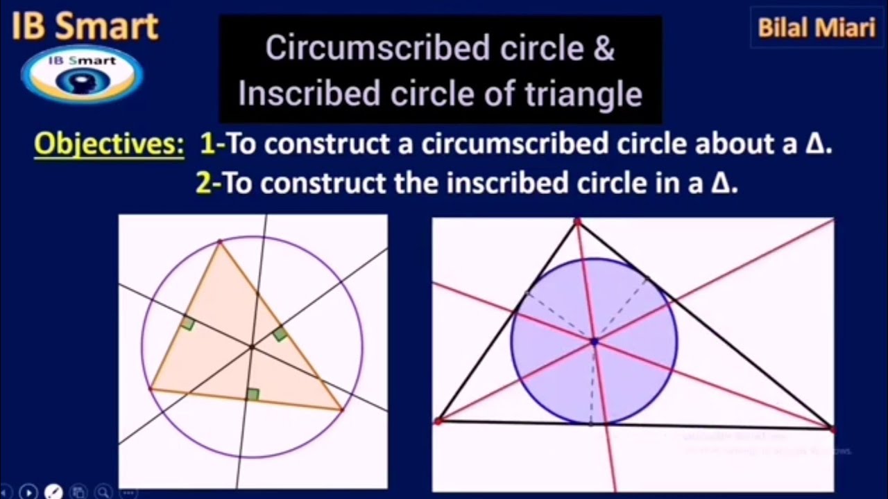 Circumscribed circle and Inscribed circle of triangle - YouTube