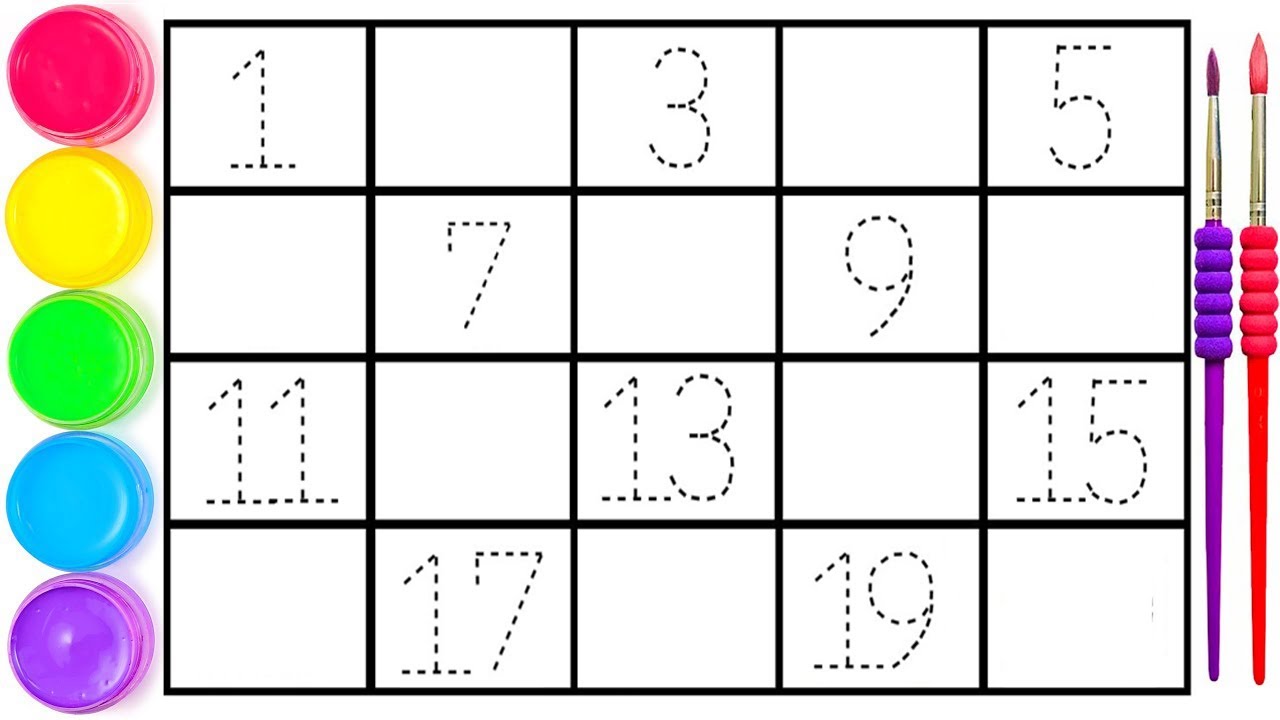 How to Learn Numbers Write and Read Easy for Children - Ks Art - YouTube