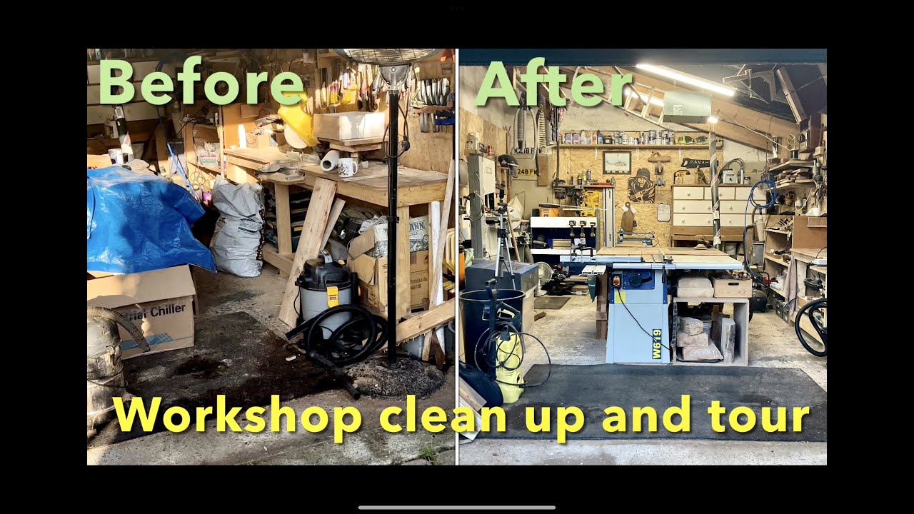 Workshop tour after a clean up! - YouTube