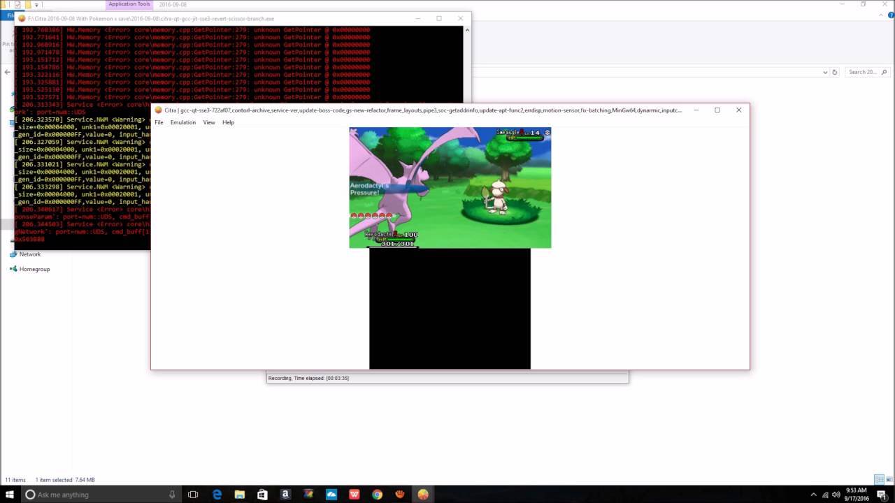 Citra GCC Build: Pokemon x With the Unofficial citra versions save file ...