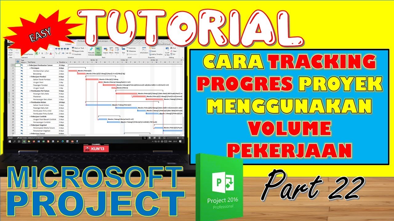 Tutorial Microsoft Project part 22 - CARA TRACKING PROGRES PROYEK ...