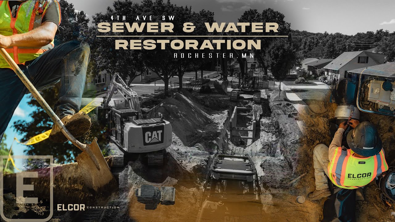 Underground Utilities // 4th Ave SW, Rochester // Elcor Construction ...