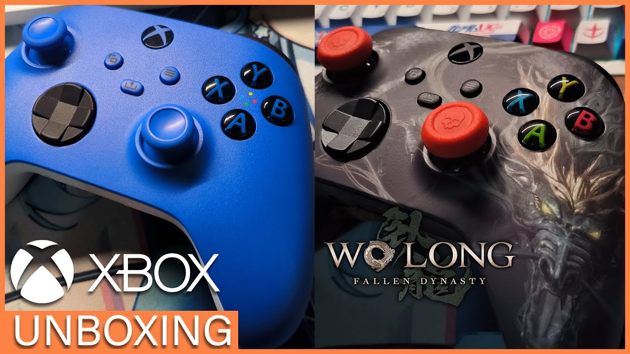 Xbox Controller Unboxing - Shock Blue / Robot White / Wo Long Edition ...