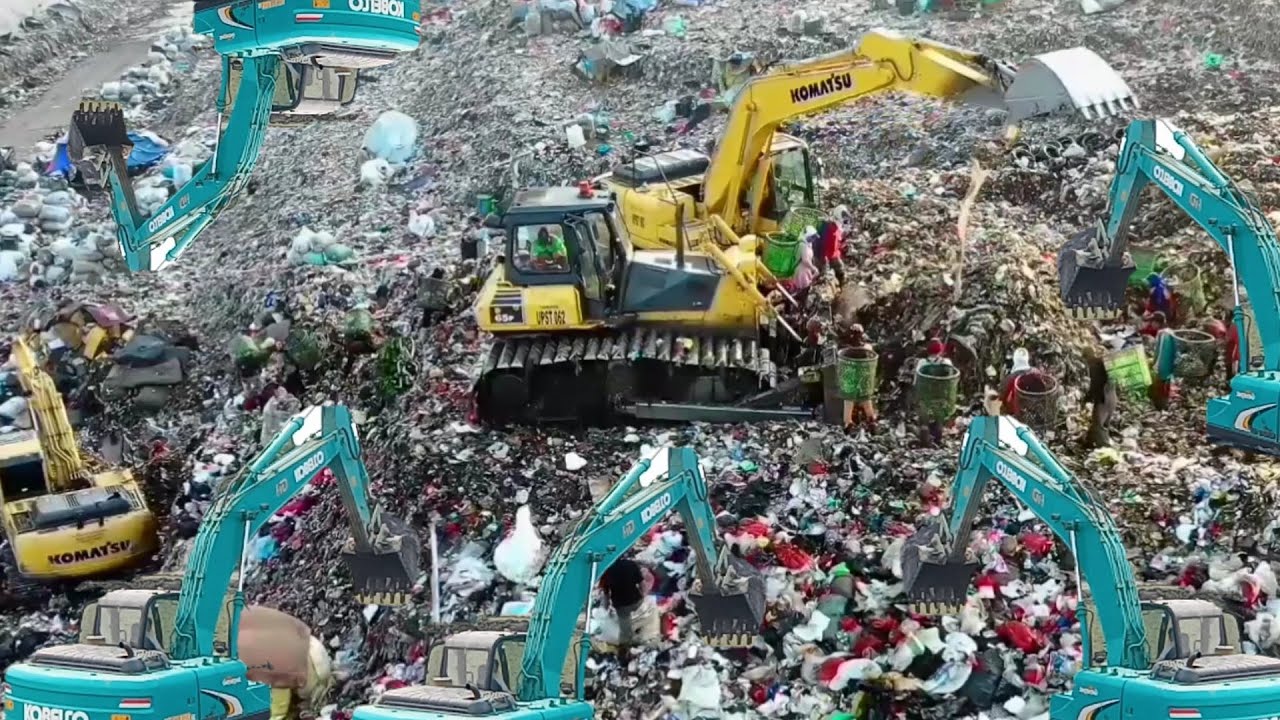 excavator destroys,excavator destroys trucks,excavator pulls out dozer ...