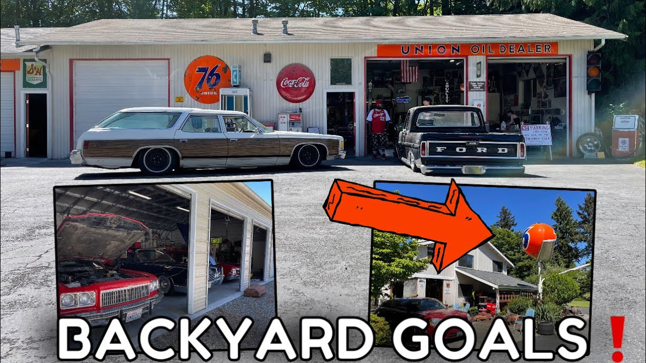 BACKYARD GOALS| Bagged cars, tons of memorabilia, and he has a 76 gas ...