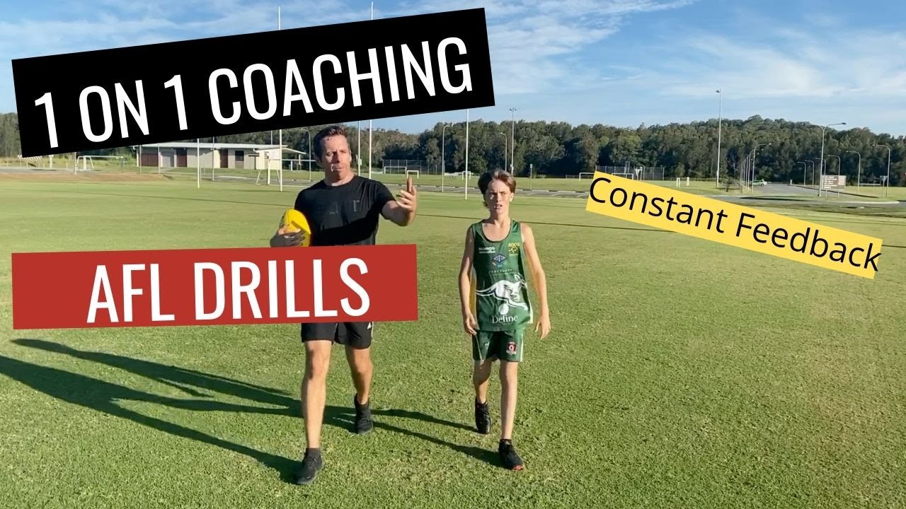 AFL drill- 1 on 1 coaching - YouTube