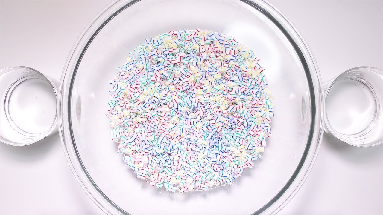 【ASMR】超大量のストロー × クリアスライム【音フェチ】STRAW × CLEAR SLIME【SlimeTube】 - YouTube