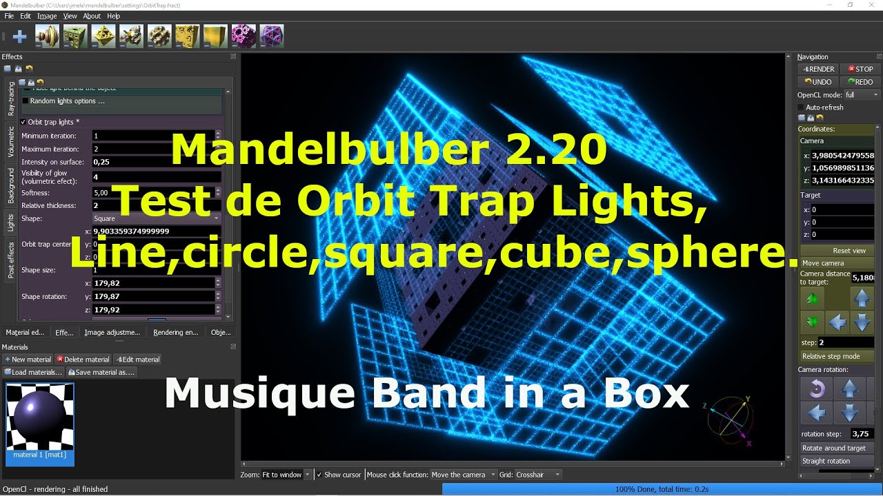Mandelbulber 2.20 Test de l'animation Orbit Trap Lights - YouTube