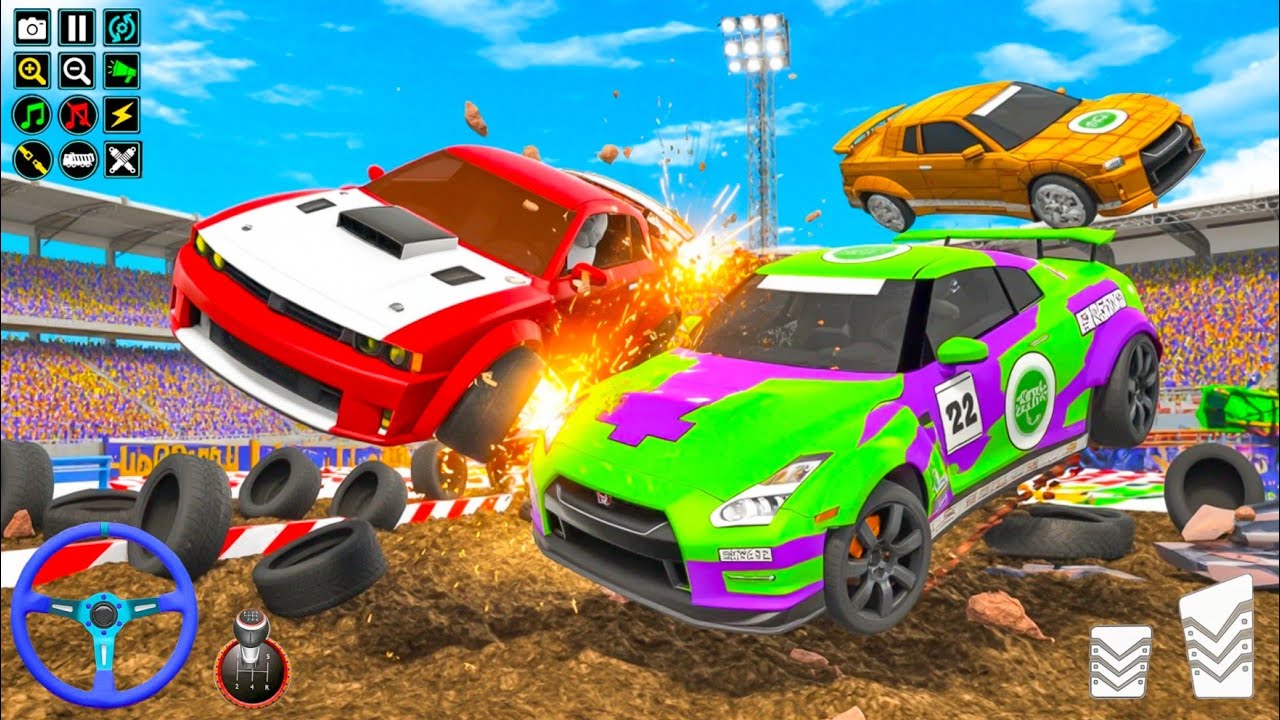 Rally Cars Extreme Demolition Derby Clash Battle Crashing Stunt ...