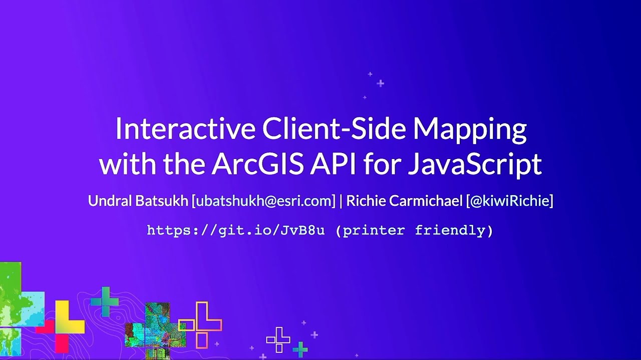 Arcgis Api For Javascript Client Side Mapping And Analytics Youtube