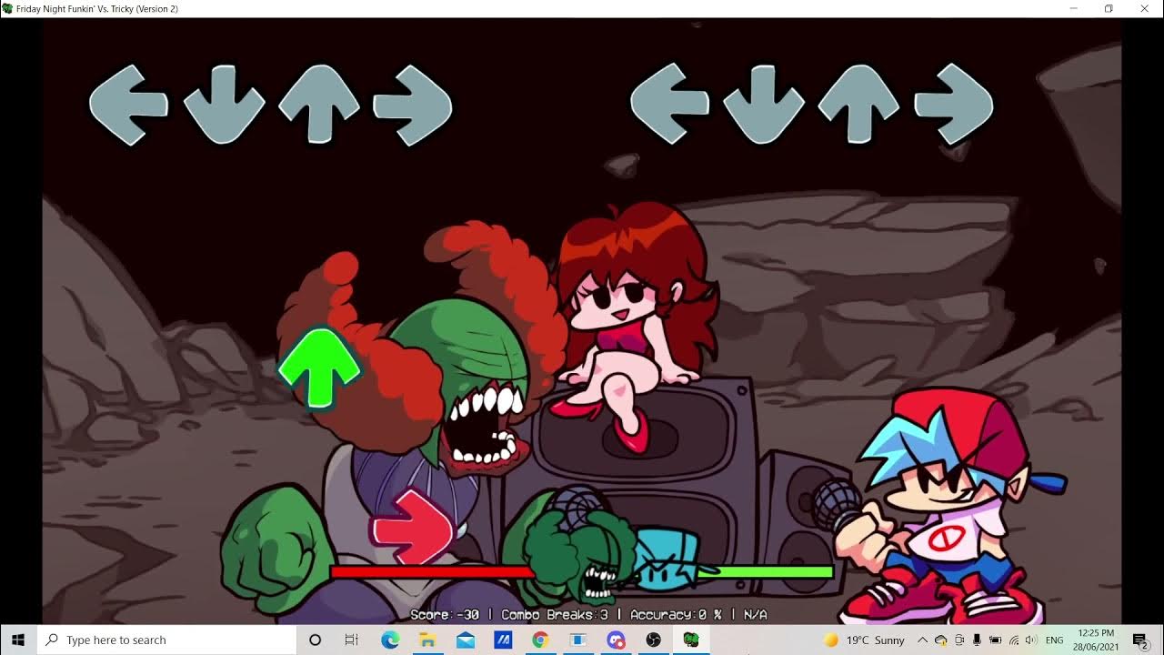 playing fnf mods with ghost tapping off - YouTube