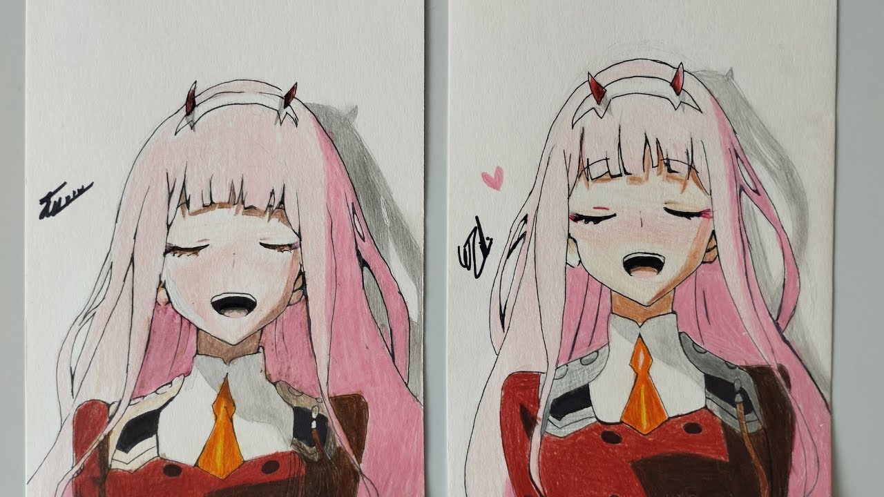How to Draw ZERO TWO - Como Dibujar a ZERO TWO - 2Ble Art - YouTube