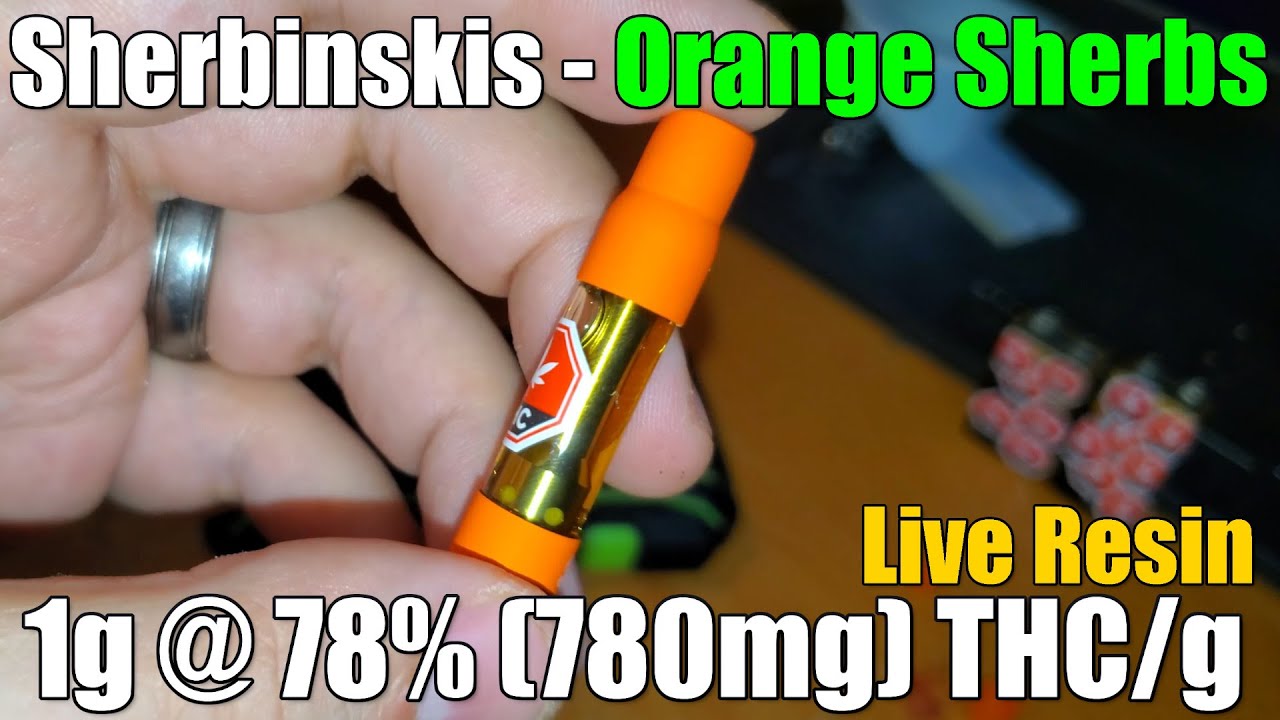 Sherbinskis - Orange Sherbs Live Resin 510 Cart - Unboxing Review - 1g ...