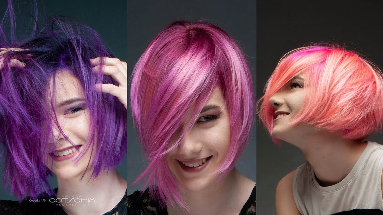 The girl with 3 haircolours - YouTube