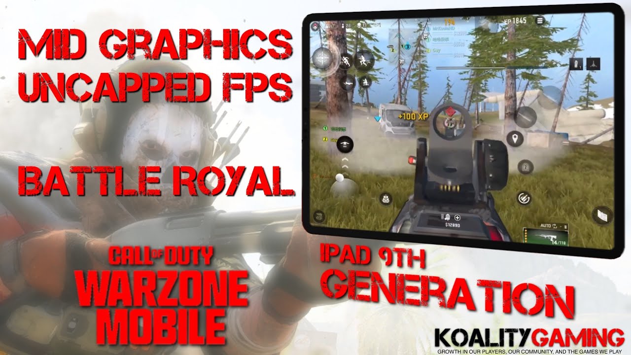 Warzone Mobile Battle Royal | MID Graphics UNCAPPED fps | IOS iPad 9th ...