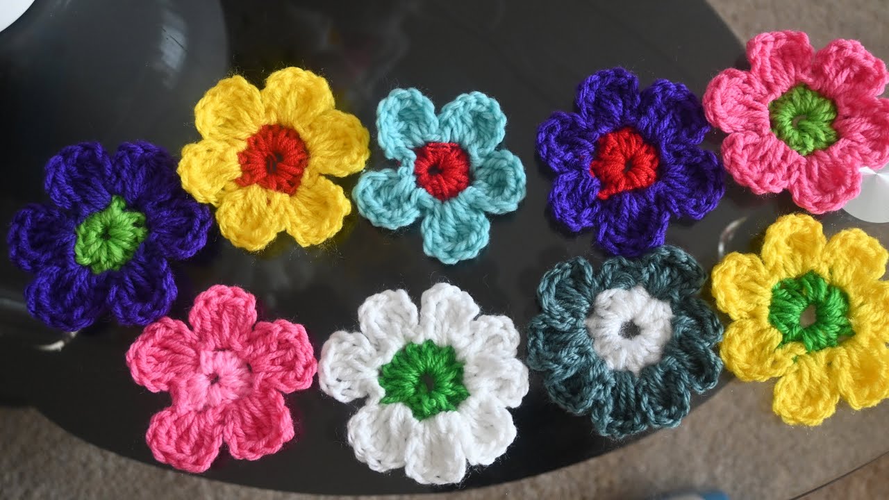 Crochet Flowers/ How to make crochet flowers 🌸 Quick and Easy tutorial ...