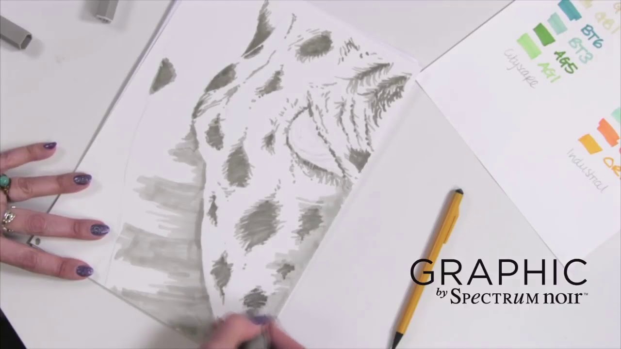 Spectrum Noir: Graphic pens demonstration - YouTube