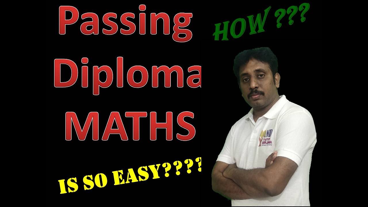 How to PASS DIPLOMA C20 MATHS Easily|How to Pass Diploma Maths Easily ...