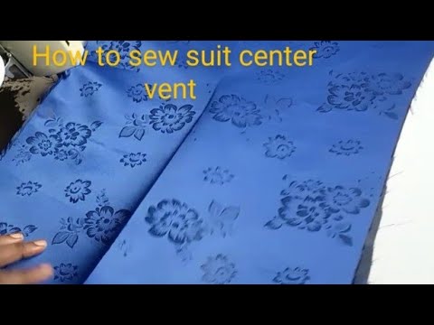 how to sew suit center vent part1 - YouTube