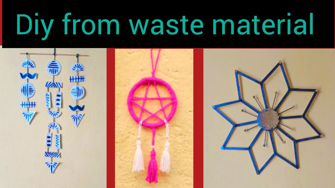 3 amazing home decor from waste material | Easy wall decor ideas | DIY ...