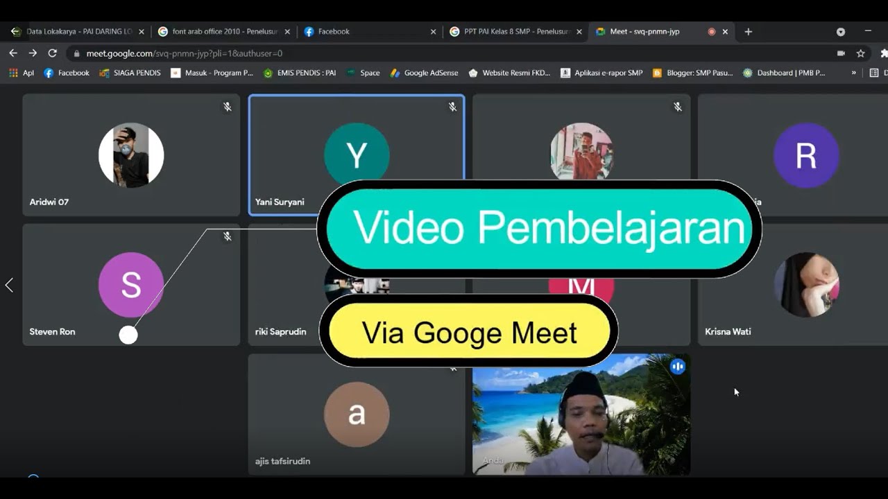 Video Pembelajaran Google Meet dengan Langkah-langkah Pembelajaran ...