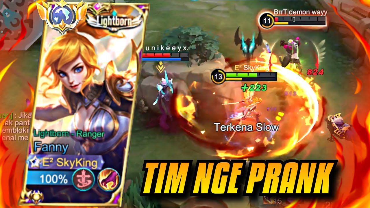 DAPET TIM NGE PRANK🔥 GAMEPLAY FANNY EMBLEM TERBARU - Mobile Legends ...