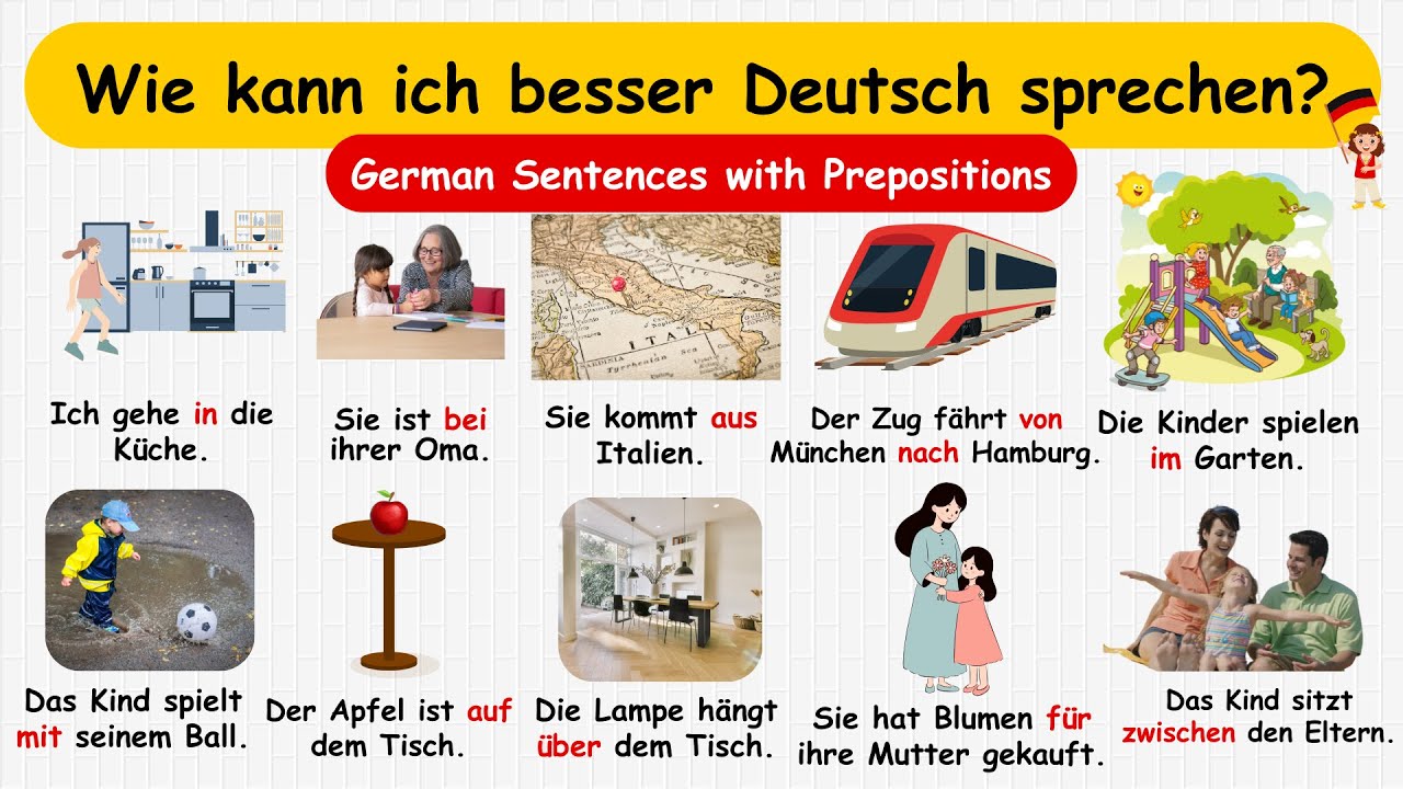 Everyday Sentences with Prepositions | Was mache ich? German for ...