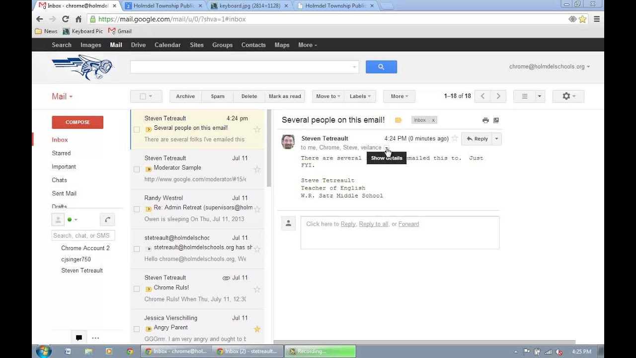 Gmail - 08 Viewing sender & recipient data in a received message - YouTube