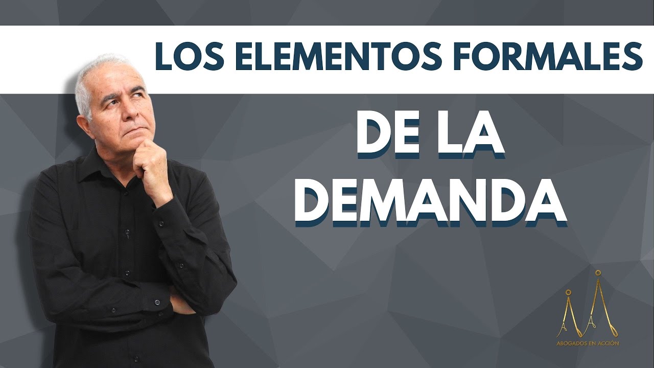 Los elementos formales de la demanda - YouTube