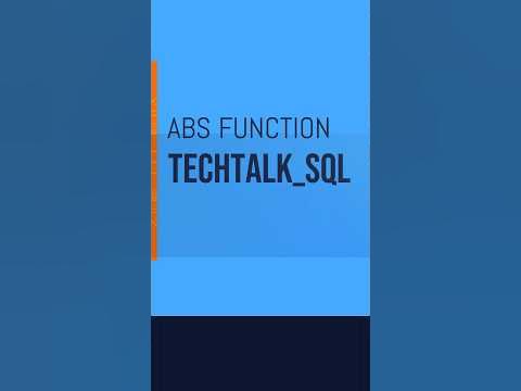 ABS Function Oracle - negative to positive value conversion #oraclesql @TechTalk_SQL #sql - YouTube