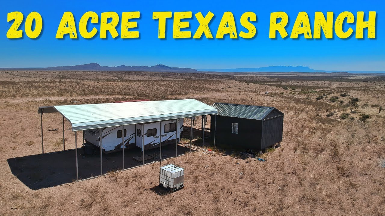 Own your own Texas Ranch - 20 Acres with RV & Buildings - YouTube