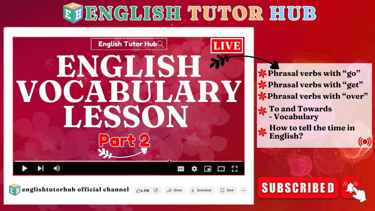 English Vocabulary Lesson — Part 2 - YouTube