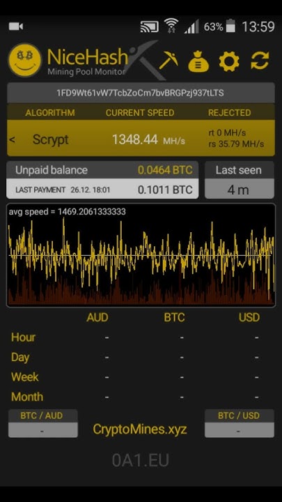 Nicehash Mining Pool Monitor - Android application - YouTube