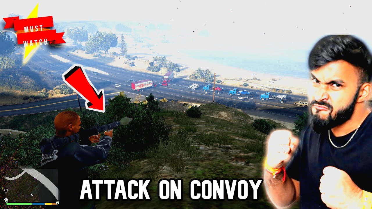 EPICC!! Convoy attack in GTA 5 | fire gaming |*MUST WATCH** FOR THRILLS| car convoy attack in ...
