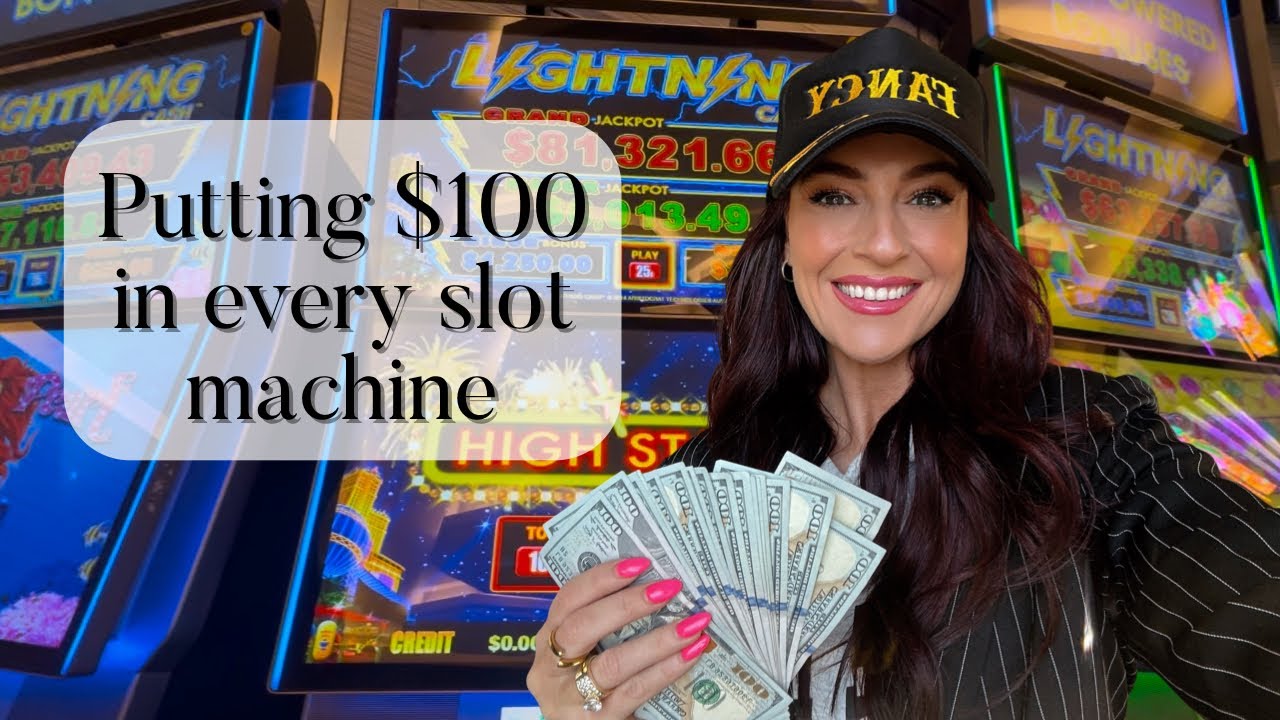 $100 in every slot machine with HUGE wins!! - YouTube