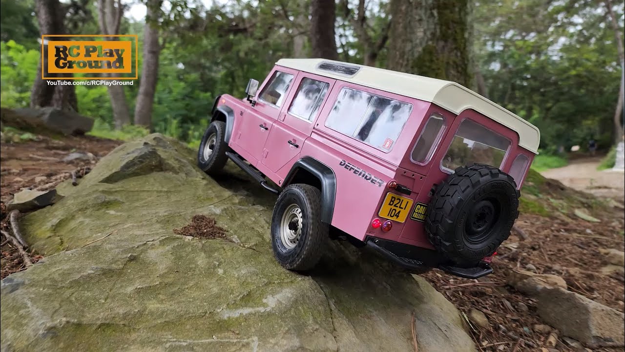 Boom Racing BRX02 LandRover Defender D110 Forest Ride - YouTube