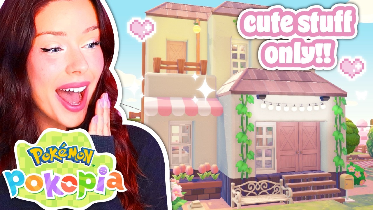 Using the Only CUTEST Items to Build a House in Pokémon Pokopia - YouTube