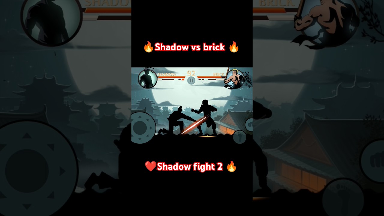 shadow vs brick fight round 2 #shadowfight2 #shadowfight #gaming # ...