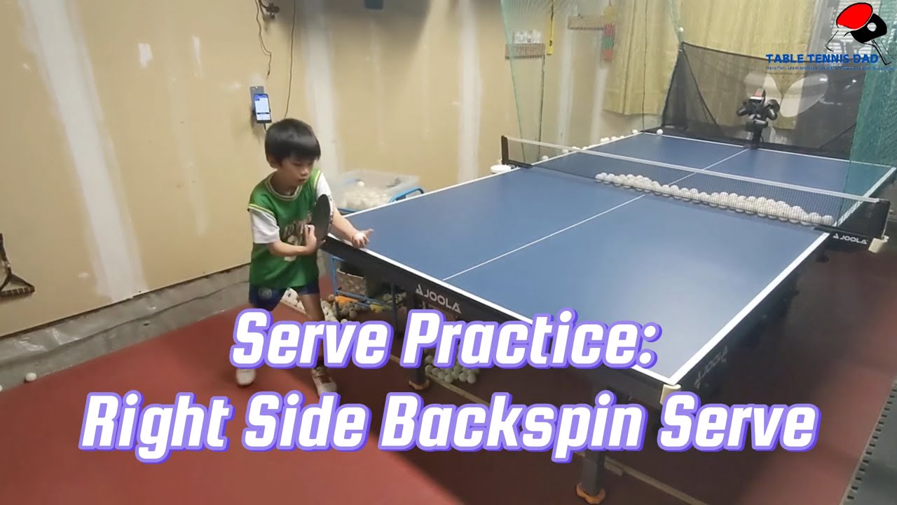 Right Side Backspin Serve: Table Tennis Practice - YouTube