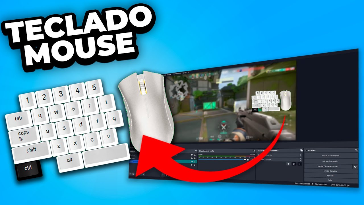 ¡TU TECLADO Y MOUSE en OBS! Fácil y rápido - YouTube