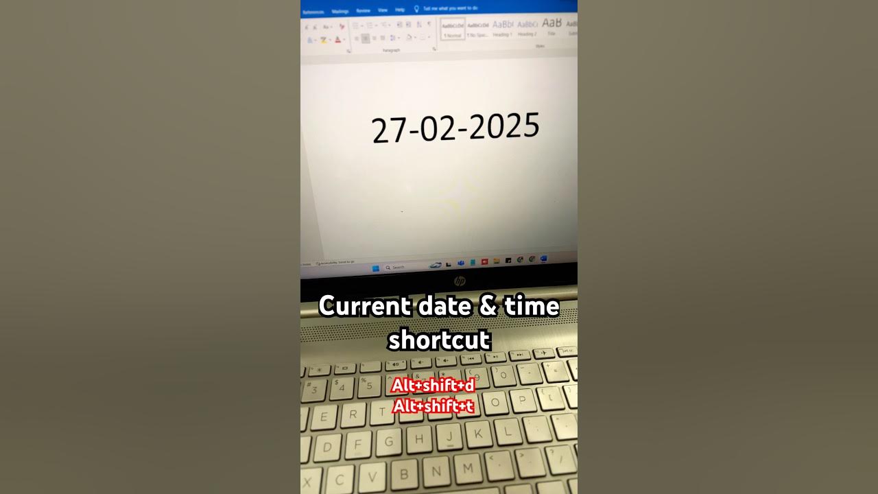 Current Date and time shortcut key | #asmr #shortcutkeys #msword #computerzone - YouTube