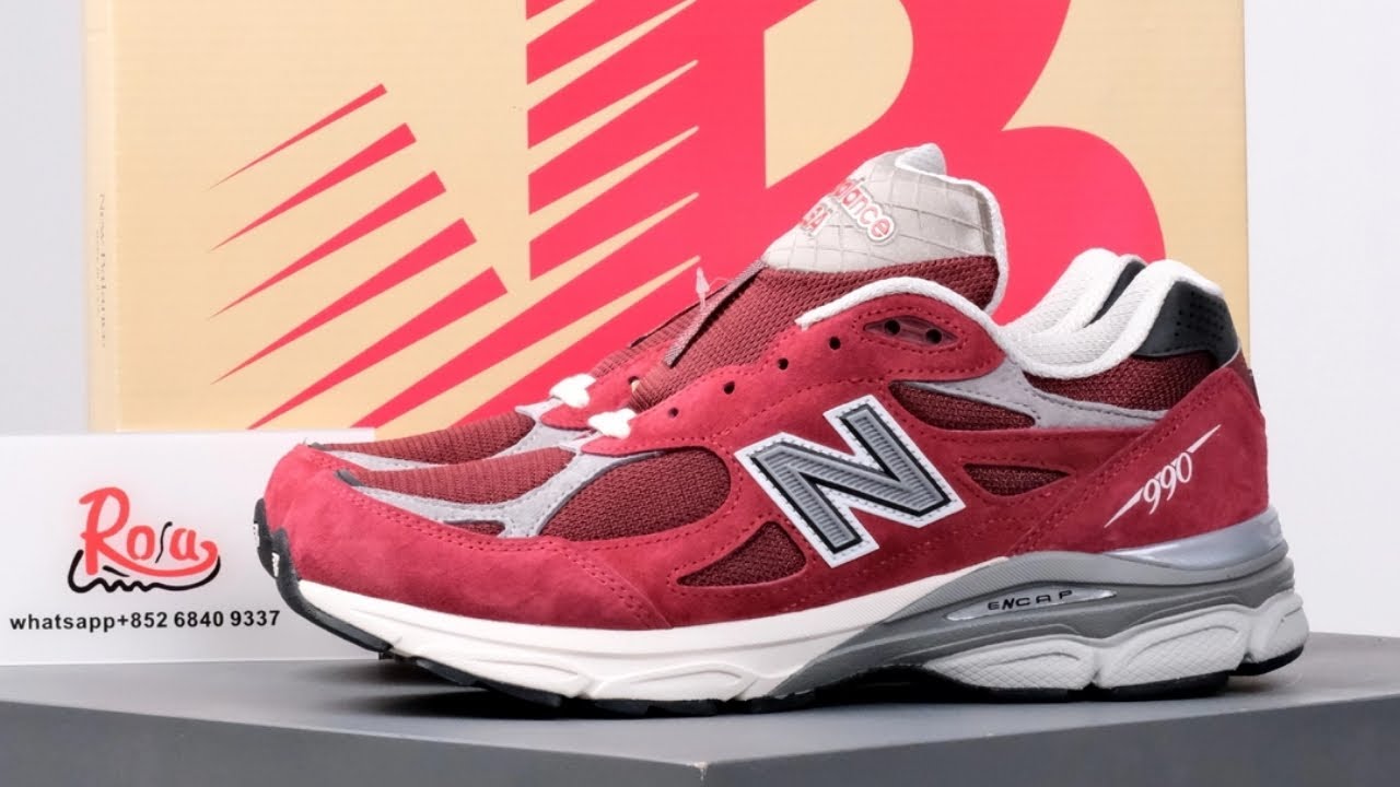 2022 New Balance 990v3 MiUSA Teddy Santis Scarlet -Rosasneaker - YouTube