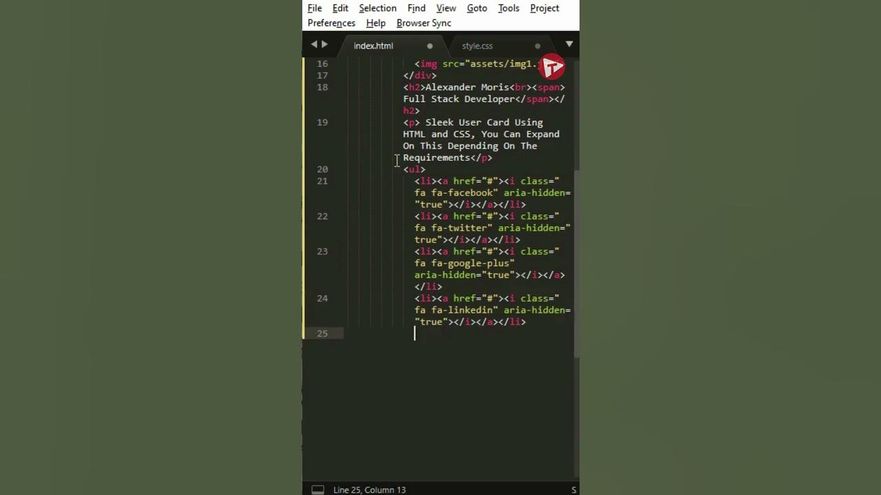 Create Sleek User Id Card Html And Css Sourcecode Youtube