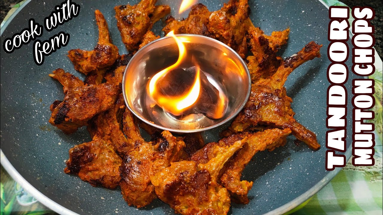 Tandoori Mutton Chops On Tawa - No Tandoor No Oven | Best Ever Mutton ...