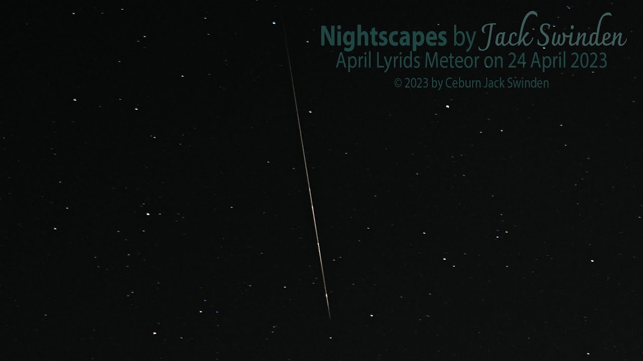 April Lyrids meteor captured on 24 April 2023 - YouTube