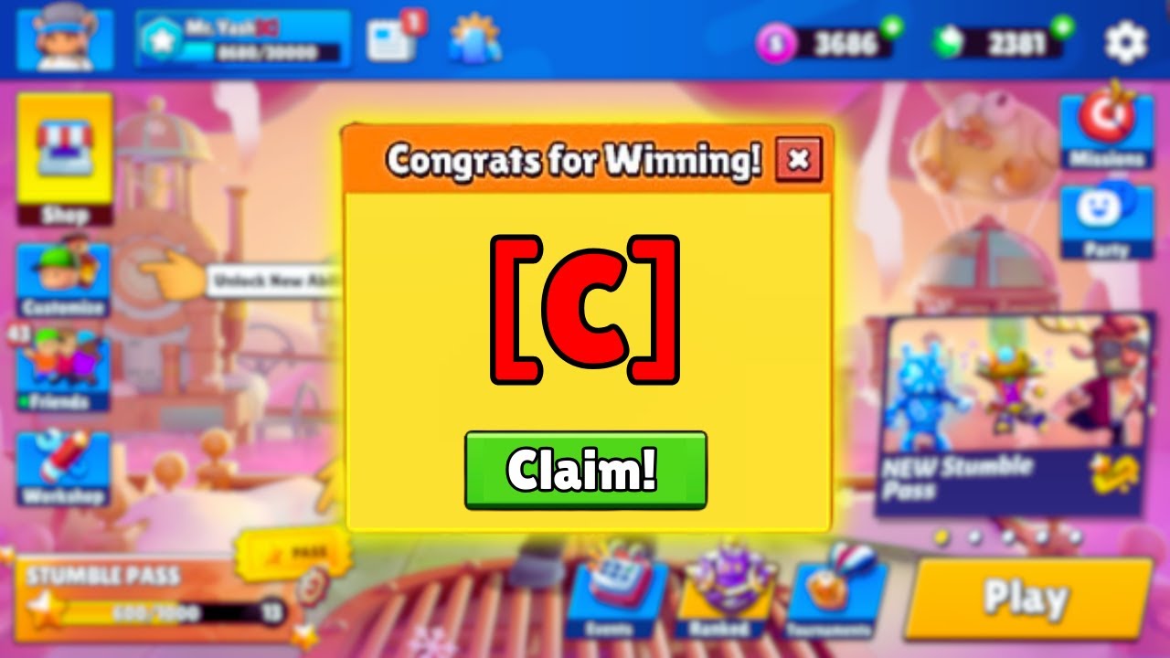 How I got RED [C] In Stumble guys - YouTube