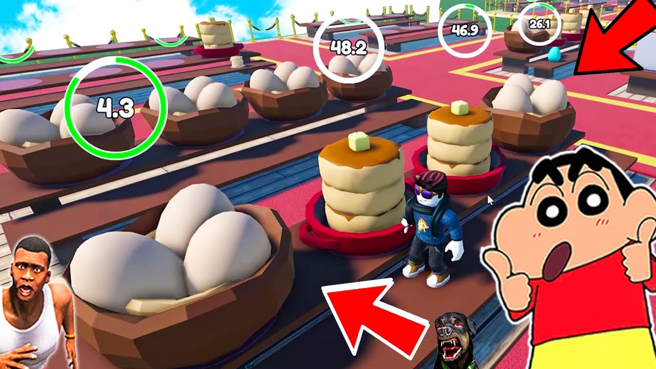 SHINCHAN NOOB VS PRO VS HACKER IN GROW A FACTORY with franklin & chop | Dream Squad Op - YouTube