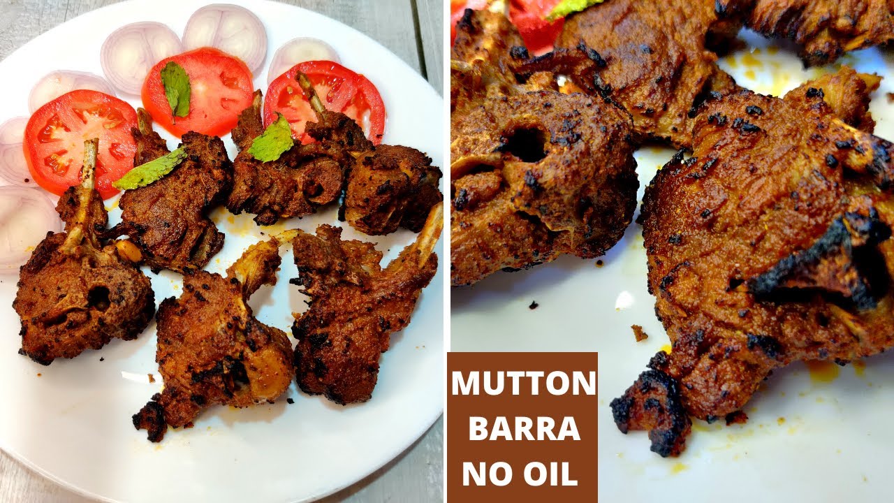How to make Roasted MUTTON BARRA in Cooker|| Quick Easy बिना तेल के मटन ...